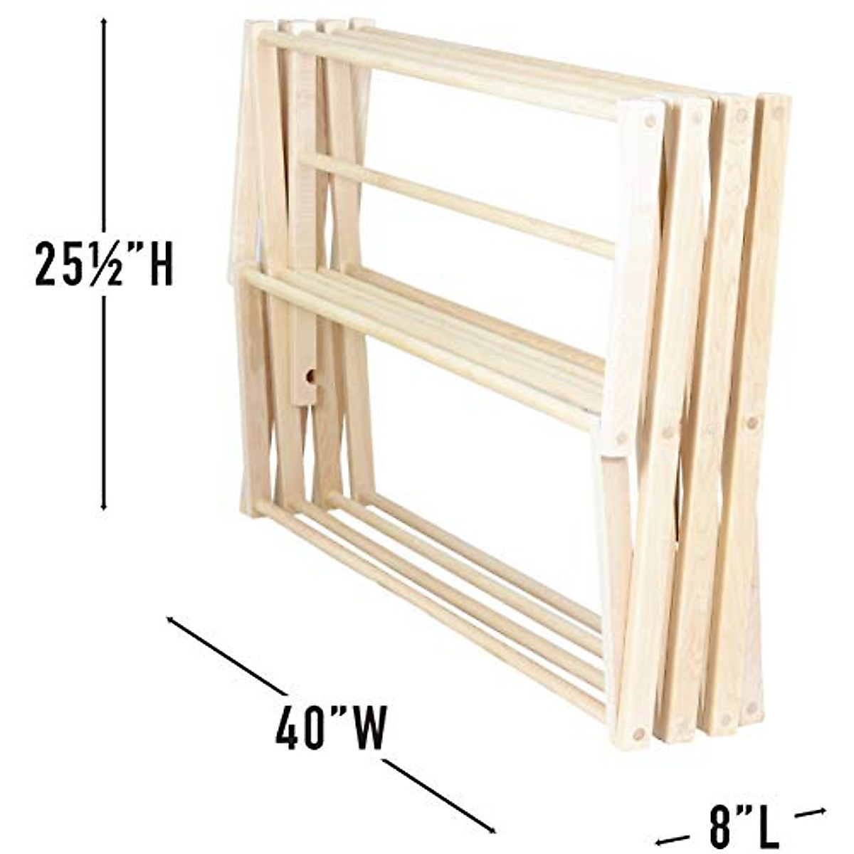 Pennsylvania Woodworks Clothes Drying Rack: Solid Maple Hardwood Laundry Rack for Bedding, Blankets, Towels & More, Heavy Duty, Folding Drying Rack Made in USA, No Assembly Needed, Extra Large