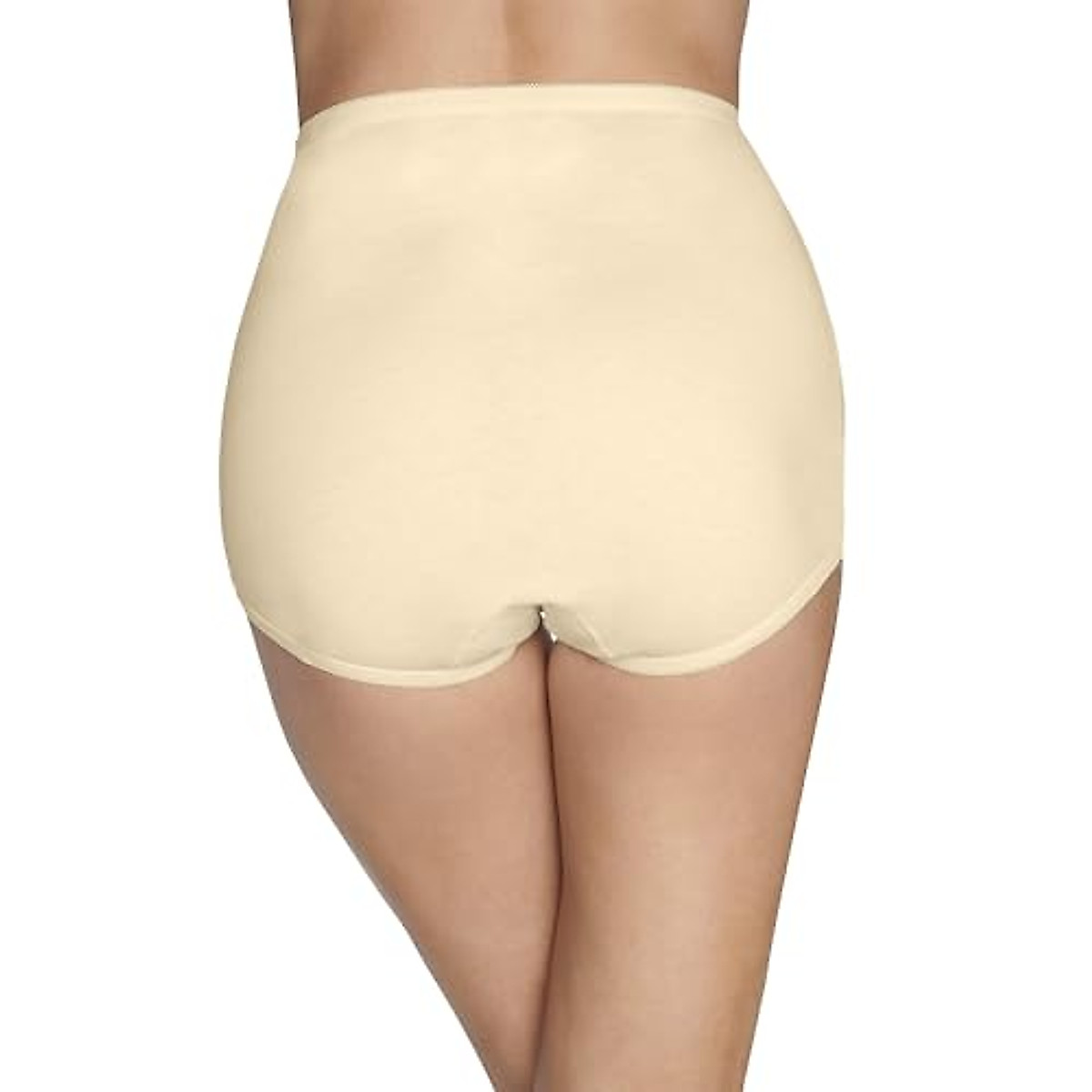 Vanity Fair Women's Lollipop Plus Size Brief Panties 15861, Elastic Leg Opening-Candleglow (3 Pack), X-Large (8)