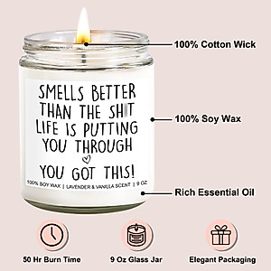 Younift Motivational Candle, Get Well Gifts for Women After Surgery, Breast Cancer Gifts for Woman, Cancer Care Gifts, Encouragement Gifts, Get Well Soon Gifts for Women, Men, Chemo Patients