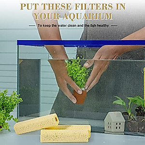40 Pcs 6.1 Inch Large Aquarium Filter Media Aquarium Bio Media Blocks Fish Tank Ceramic Block for Sump Canister Filter, Trickle Filter, Aquaculture and Koi Ponds