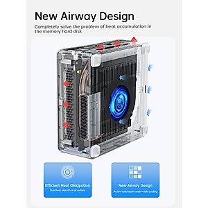 MINISFORUM UN1245 Mini PC Barebone with Intel Core i5-12450H,8 cores/12 Threads, Mini Desktop Computer, HDMI 2.0/USB-C/DP 1.4, 2.5 G RJ45 LAN, 5 USB Ports, Wi-Fi 6E & BT 5.2