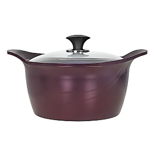 PurpleChef "Jumbo Pot" 7 Quart Nonstick Stock Pot Cookware w/Lid. INDUCTION COMPATIBLE
