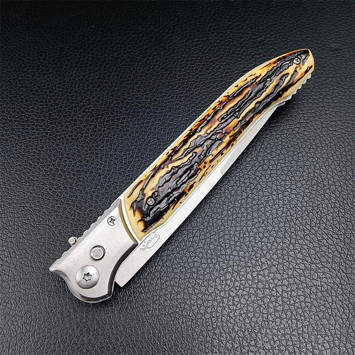 geegift 12" Large Pocket Folding Knife, EDC Knife,Stainless Steel Blade Resin Handle for Camping Hunting Outdoor Men