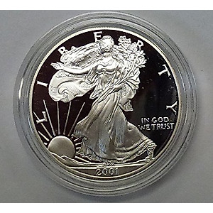 2001 W American 1 oz Silver Eagle Dollar PROOF US Mint