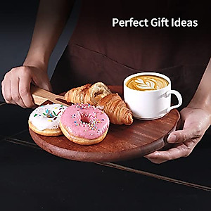 YSTKC Sapele Wood Cutting Board for Kitchen,Solid Wooden Charcuterie Board with Handle,13" Chopping Board,Serving Borad for Cutting Steak,Cheese,Fruits and Vegetable