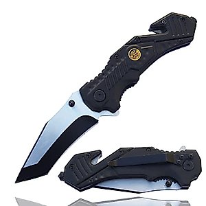Pocket Knife Outdoor Survival Utility Knife,Aluminum handle 4-1/2Closed