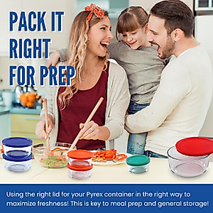 Replacement Lids for Pyrex Containers (2) 1-Cup (3) 2-Cup (2) 4-Cup (2) 7-Cup (Purple)