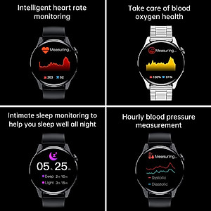 Smart Watch for Men with Split-Screen Mode Making Calls Tracking Exercise Data Fitness Tracker Heart Rate,Sleep,Blood Pressure,Blood Oxygen Monitor Compatible with Android iOS Phones