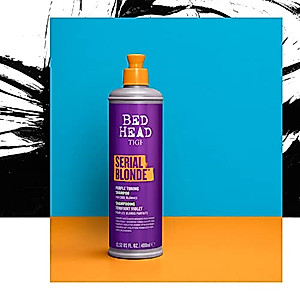 TIGI Bed Head Purple Toning Shampoo for Chemically Treated Hair Serial Blonde Sulfate-Free Shampoo 13.53 fl oz