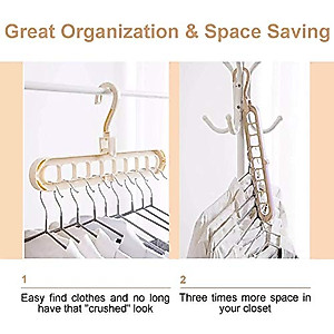 S-Lifeeling 5pcs Wardrobe Space Saver Magic Clothes Closet Storage Hanger Organizer Random Clour