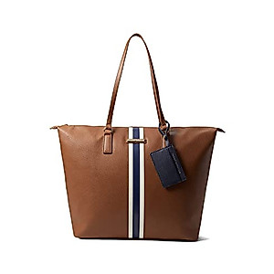 Tommy Hilfiger Graham II Tote w/Hangoff-Pebble PVC Cognac One Size
