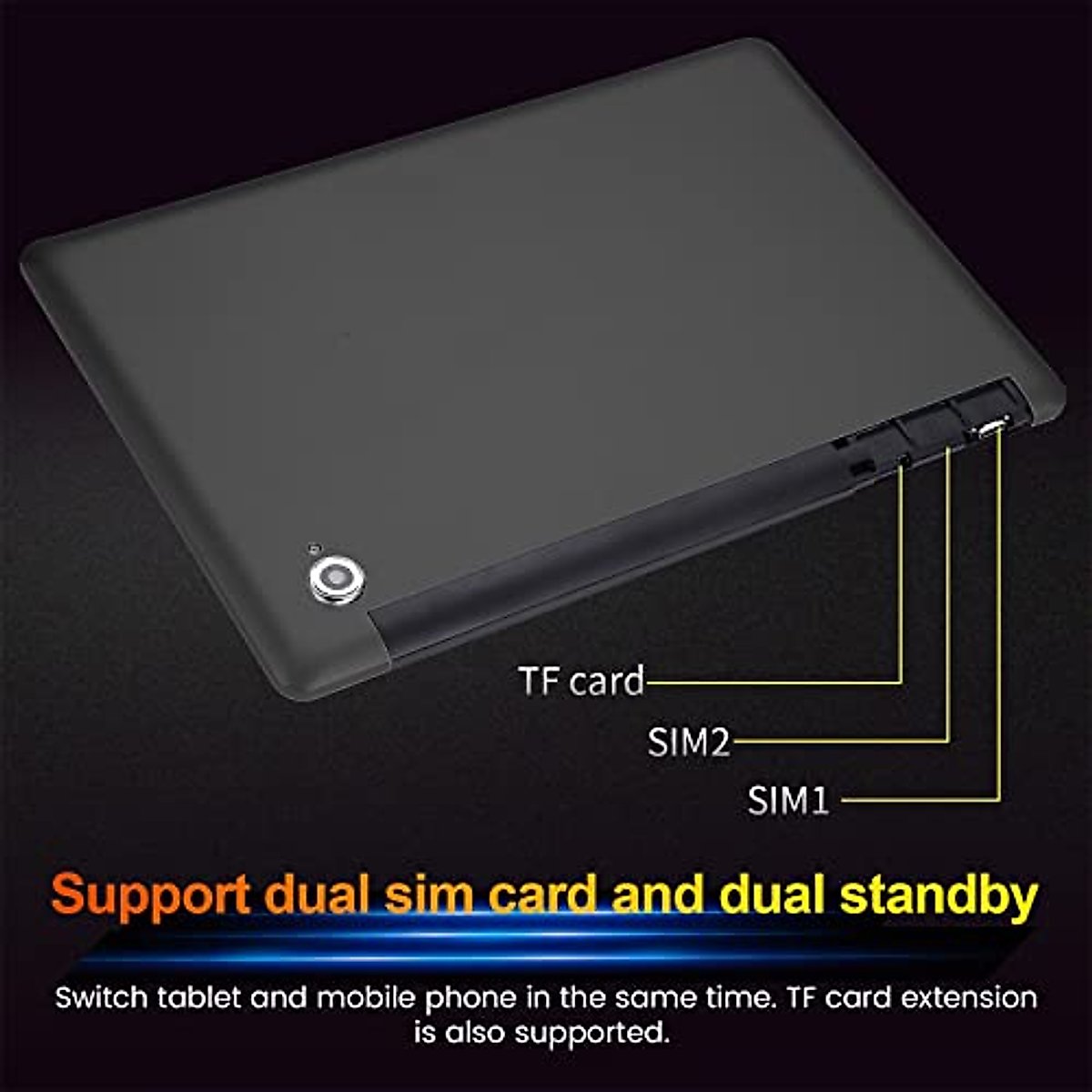 Tablet Android 10.0 Operating System 10.1-inch HD Display Quad Core Processor 2GB RAM and 32GB ROM TF Expansion Support Built-in WiFi Bluetooth GPS Tablet