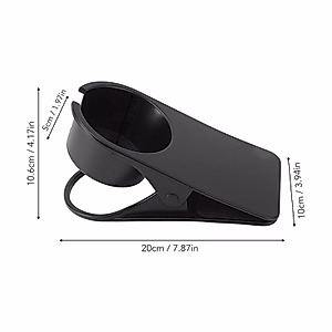 Drinking Cup Holder Clip Table Edge Clamp Cup Holder Place Water Glass Coffee Mug Beverage Cell Phone for Home Office (Black)