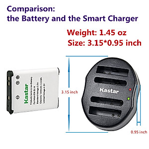 Kastar Battery + Dual Charger for Nik EN-EL19 Coolpix S2800 S3100 S3200 S3300 S3400 S3500 S3600 S3700 S4100 S4200 S4300 S5200 S5300 S6400 S6500 S6600 S6700 S6800 S6900 S7000 and Sony NP-BJ1 DSC-RX0