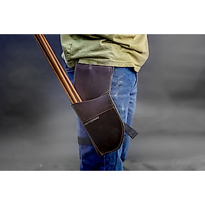 Shatterproof Archery Leather Hip Quiver Rear Facing (Right Hip)