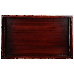 Decorative Guest Hand Towel Storage Tray Dispenser, Sturdy Holder for Disposable Paper Napkins - Bathroom Vanity Countertop Organization - 10x6 Inches, Black-White, Gifts for Mom