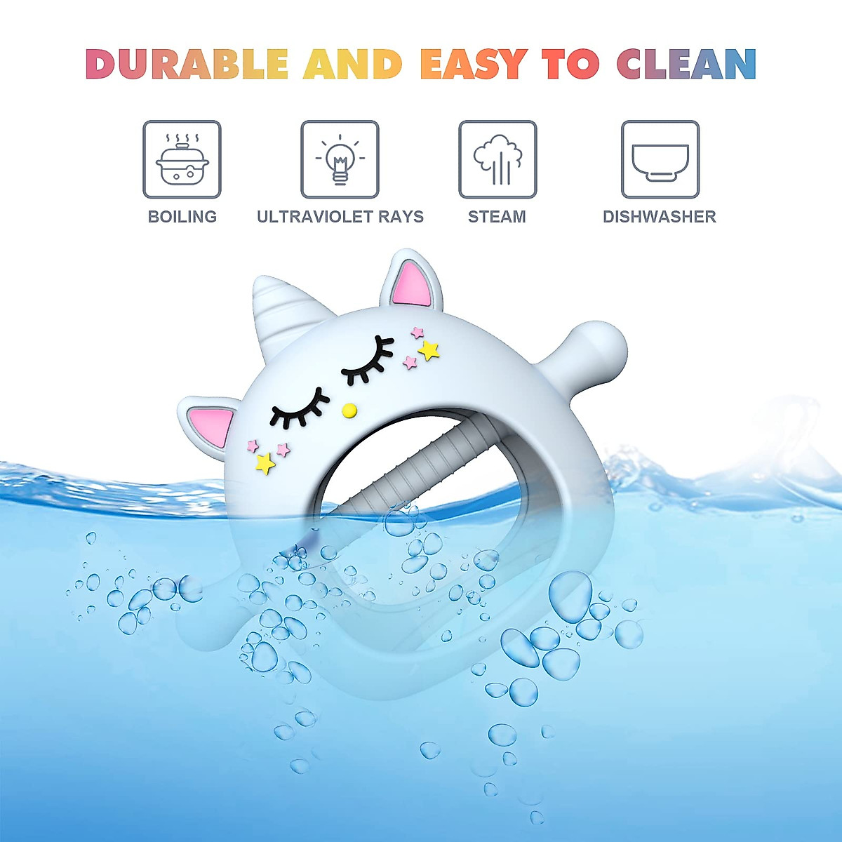 Tinabless Soother Pacifier Set of 2, BPA Free Silicone Newborn Pacifiers Teether Toys for 3-6 Month Baby Boy and Girl, Unique Baby Halloween/Christmas/Shower Gift