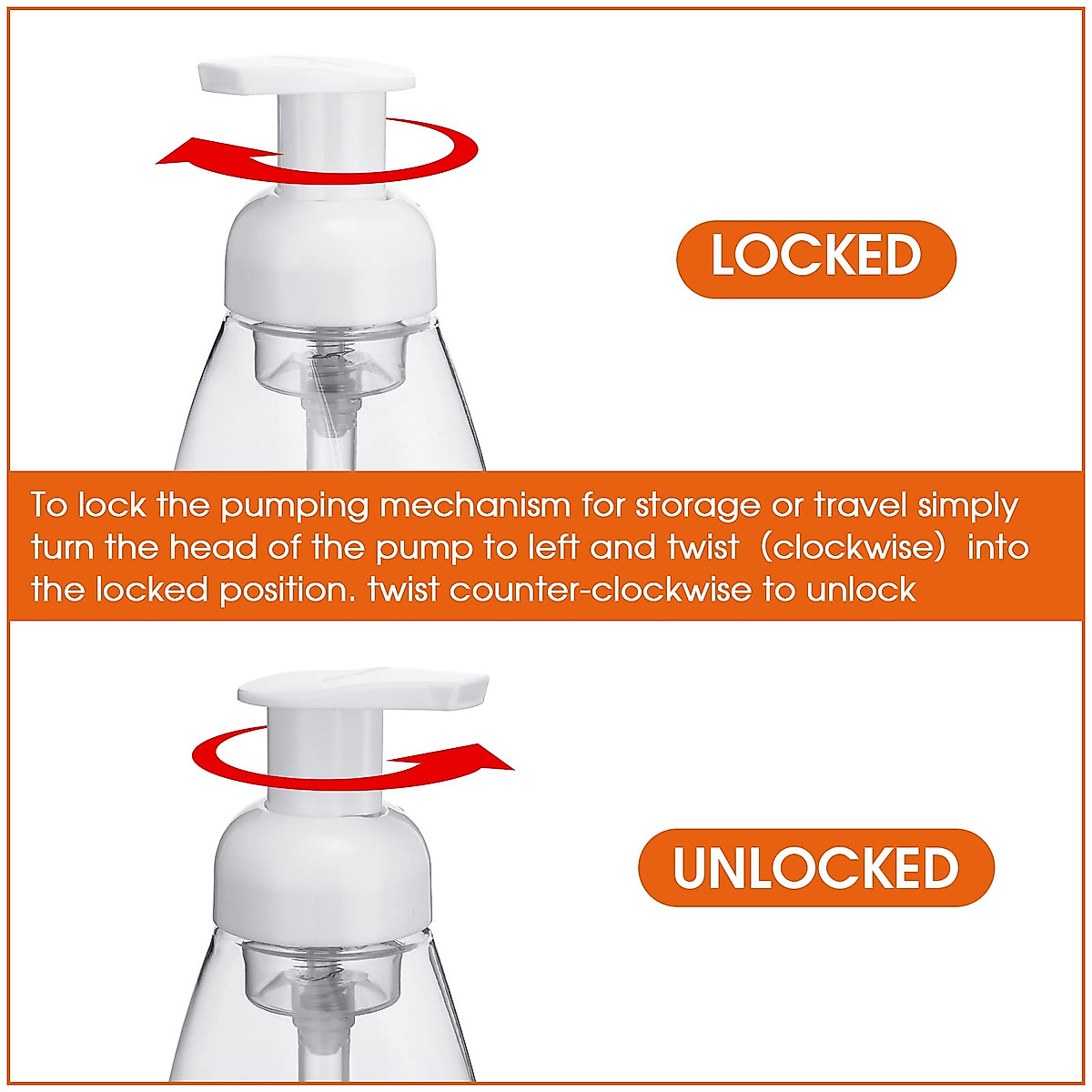 24 Pack 24 Pcs 8 oz Foaming Soap Dispenser Foaming Pump Bottle Pump Bottles Hand Soap Pump Foam Dispenser Bottle Plastic Press Bottles Empty Refillable Plastic Container for Liquid Soap Shampoo