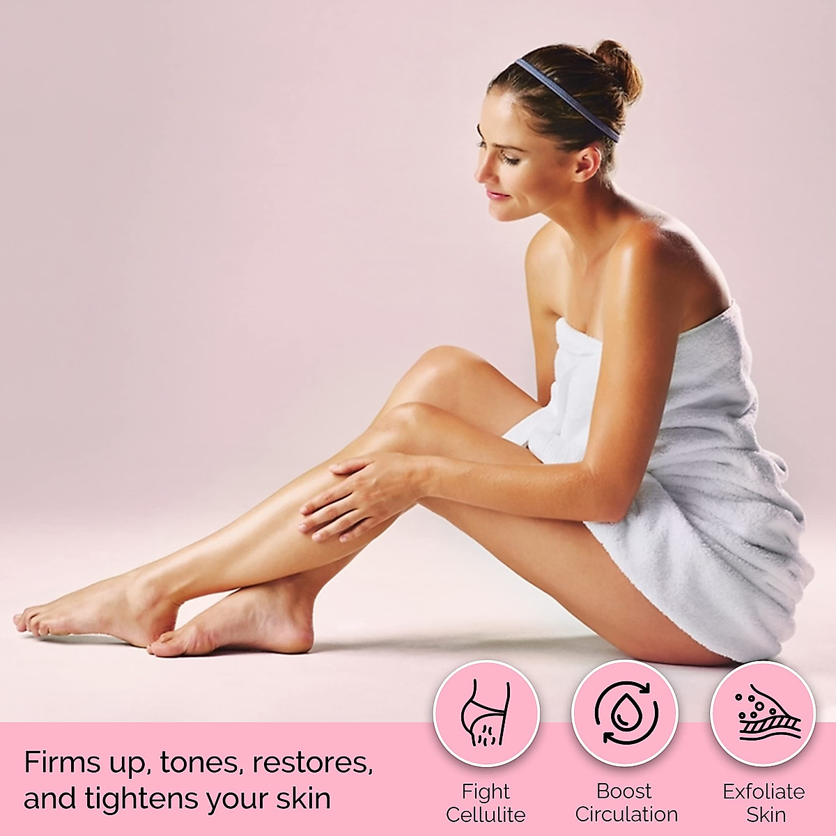 Andlane Anti Cellulite Massager – Cellulite Remover Brush Mitt and Roller - Body Shower Scrubber Exfoliator - Use with Cream & Oils