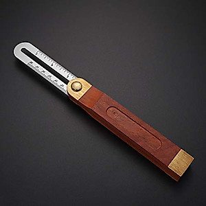 DOITOOL Adjustable Bevel Gauge Sliding T- Bevel Gauge Woodworking T Bevel Angle Finder Multi Angle Adjustable Gauge Measurement Tool with Hardwood Handle and Metric& Imperial Marks