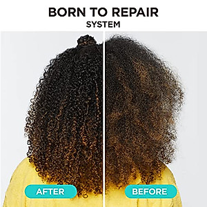 Carol's Daughter Born To Repair Leave In Hair Cream, Moisturizing, Curl Defining and Anti Frizz Hair Care for Curly Hair with Shea Butter, 6.8 Fl Oz