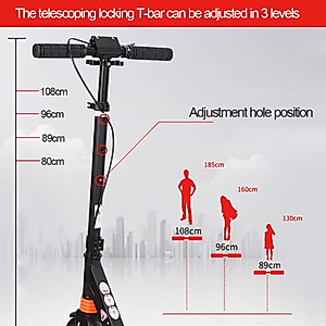 SZNWJ ygqtbc Kick Scooter for Adults, Teens | Foldable, Lightweight w/Wheel Bearings | Height-Adjustable, Max Load (Color : White)