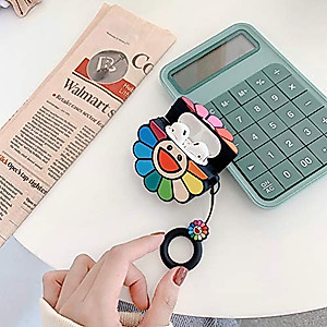 Kpurple Compatible with Airpods Pro Case, Sunflower Case for Apple Airpods Pro (2019), 3D Cute Cartoon Design Protective case for Airpods Pro Women (Flower)