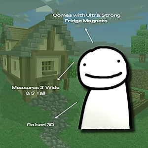 Dream Fridge Magnet - Perfect for Fans of The Video Game - SMP Decorative Dream Fridge Magnet for Home, Office, or Game Room Decor - Made in The USA