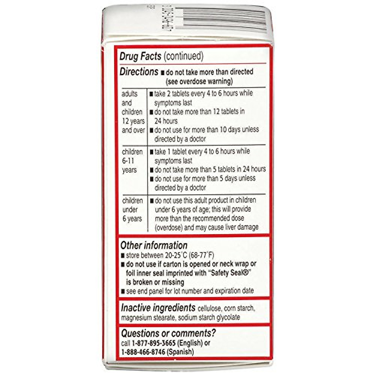 Tylenol Regular Strength Tablets, 100 Count (Pack of 2)