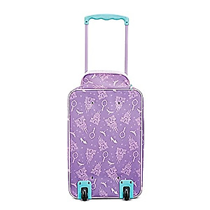 AMERICAN TOURISTER Kids' Disney Softside Upright Luggage, Telescoping Handles, Princess, Carry-On 18-Inch