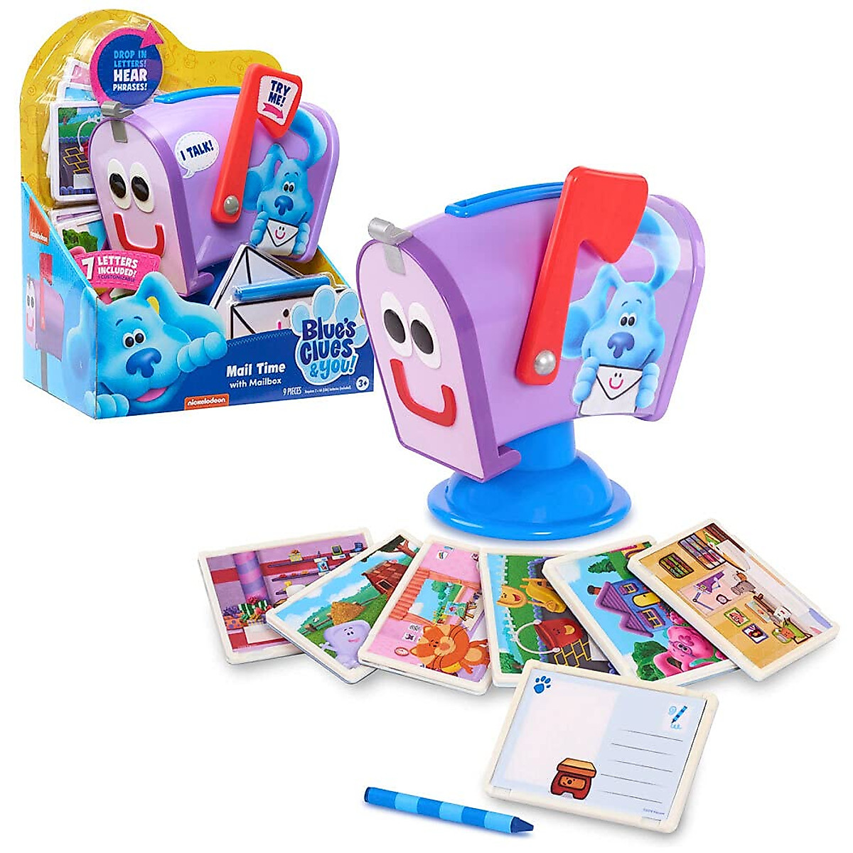 Blue's Clues & You! Mail Time with Mailbox Toy for Kids with Sound, Kids Toys for Ages 3 Up by Just Play