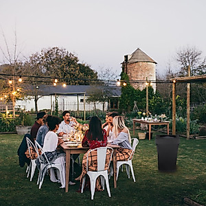 BSTKEY 23 Gallon Stretch Spandex Trash Can Cover, 8 Pack Outdoor Fitted Waste Container Cover Rectangular Garbage Can Covers for Wedding Party Commercial Fundraiser Decor, Without Trash Can (Black)