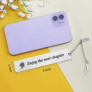Enjoy Your Next Chapter Bookmark 2022, Retirement Gifts for Women, Book Lover, Coworker Leaving Gifts, Come with Gift Box and Best Wishes Card