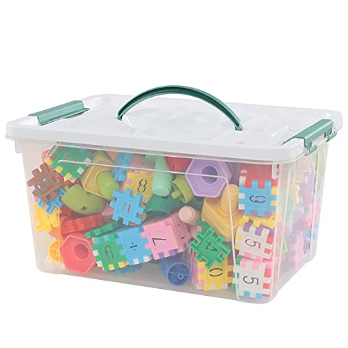 Ggbin 12 Quart Latching Storage Box with Lid, 1 Pack Plastic Organizing Bin