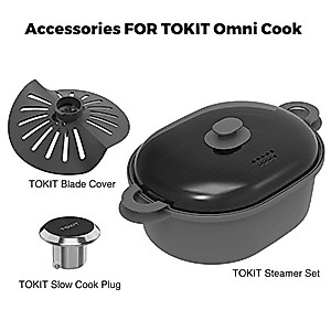 TOKIT Omni Cook Accessories - Steamer Set, Blade Cover and Slow Cook Plug