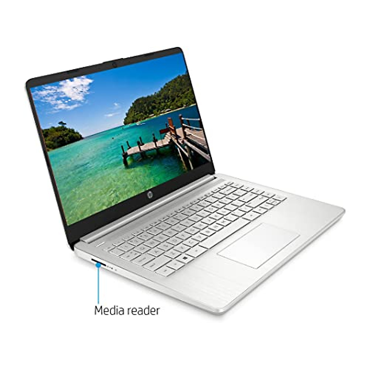 HP 2022 14" FHD IPS Display Laptop, AMD Ryzen 3-3250U, 16GB RAM, 1TB PCIe SSD, AMD Radeon Graphics, True Vision HD Camera, Wi-Fi 5 and Bluetooth, Windows 11 S, Silver, 32GB Snow Bell USB Card