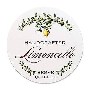 LIMONCELLO LABELS, Garland Style, 2" ROUND CIRCLE - 12 / PKG