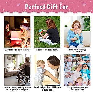 Vollence 18 inch Eye Closed Full Silicone Baby Doll,Not Vinyl Dolls,Sleeping Lifelike Reborn Baby Doll,Realistic Newborn Real Baby Doll - Girl