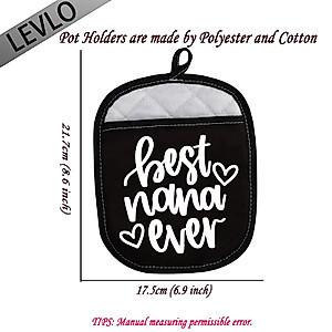 LEVLO Idea Best Nana/Mom Ever Pot Holders Gift for Aunt Mother Grandmother (Nana)