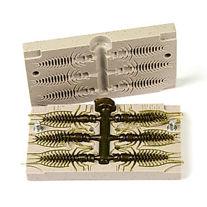 FatFish W155-6C Bait Mold Soft Plastiс Lure Making Injection Mold for Do-It Fishing Lures 1.8"