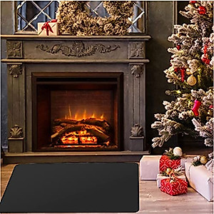 63″x38″ Fireproof Fireplace Mat Hearth Rug - Wood Pellet Stove Hearth Pad - Fire Resistant Floor Covering Protector - BBQ Under Grill Mat for Outdoor Grill Deck Protector - Fire Pit Mat