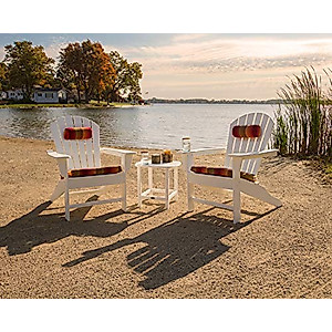 POLYWOOD South Beach 3-Piece Adirondack Chair Set with Side Table