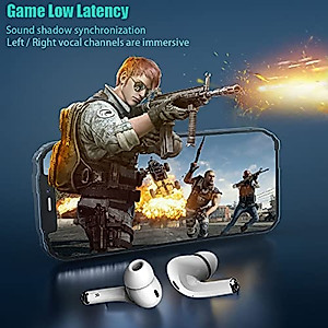 Wireless Earbuds Bluetooth Headphones V5.3,50H Playtime Ear Buds pro 2 with Portable Charging Case,Sport Earphones in-Ear Earbud with Noise Cancelling Microphone Compatible with iphone Android