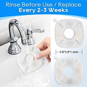 MyfatBOSS 10 Pack Cat Water Fountain Filter, Cat Fountain Filter Replacement Compatible with 95oz/2.8L and 85oz/2.5L Automatic Cat Pet Dog Water Fountain Water Dispenser Replacement