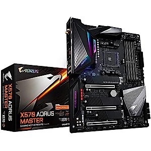 GIGABYTE X570 AORUS Master (AMD Ryzen 3000/X570/ATX/PCIe4.0/DDR4/USB3.1/ESS 9118 Sabre HiFi DAC/Fins-Array Heatsink/RGB Fusion 2.0/3xM.2 Thermal Guard/Gaming Motherboard)