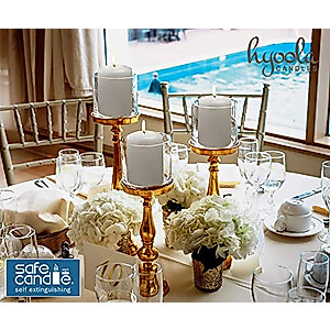 Hyoola White Pillar Candles 2-inch x 4-inch - Unscented Pillar Candles - Set of 4 - European Made