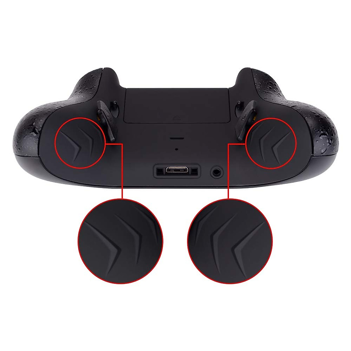 eXtremeRate Textured Black Lofty Programable Remap & Trigger Stop Kit, Upgrade Boards & Redesigned Back Shell & Side Rails & Back Buttons & Trigger Lock for Xbox One S/X Controller Model 1708