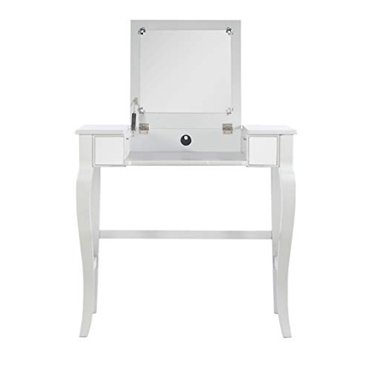 Linon Silver Harper Vanity Set, 32" W x 18" D x 46.75" H