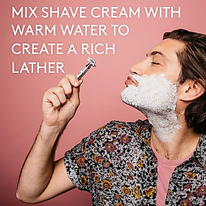 Barrel and Oak - Conditioning Shave Cream, Men's Shaving Cream, Moisturizing Shave Cream, Caffeine & Antioxidant-Rich, Helps Prevent Nicks, Bumps, Redness, & Dry Skin, Vegan (Bourbon Cedar, 6.5 oz)