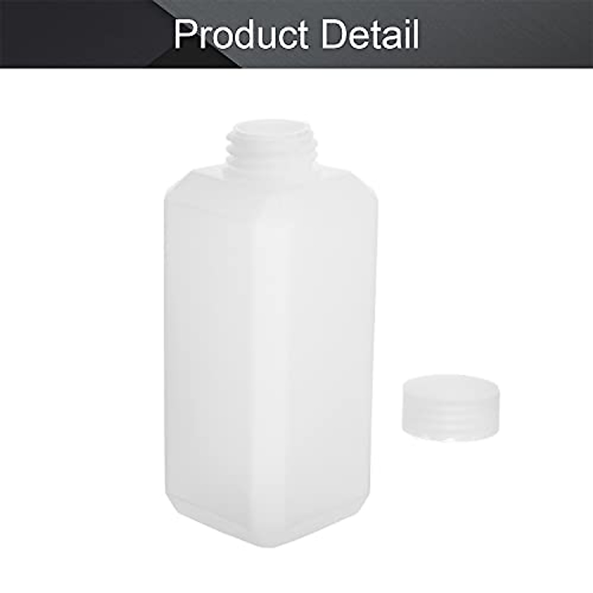 Othmro 10pcs Plastic Lab Chemical Reagent Bottles, 250ml/8.5 oz Small Mouth Liquid/Solid Square Sample Storage Container Sealing Bottles with Cap White